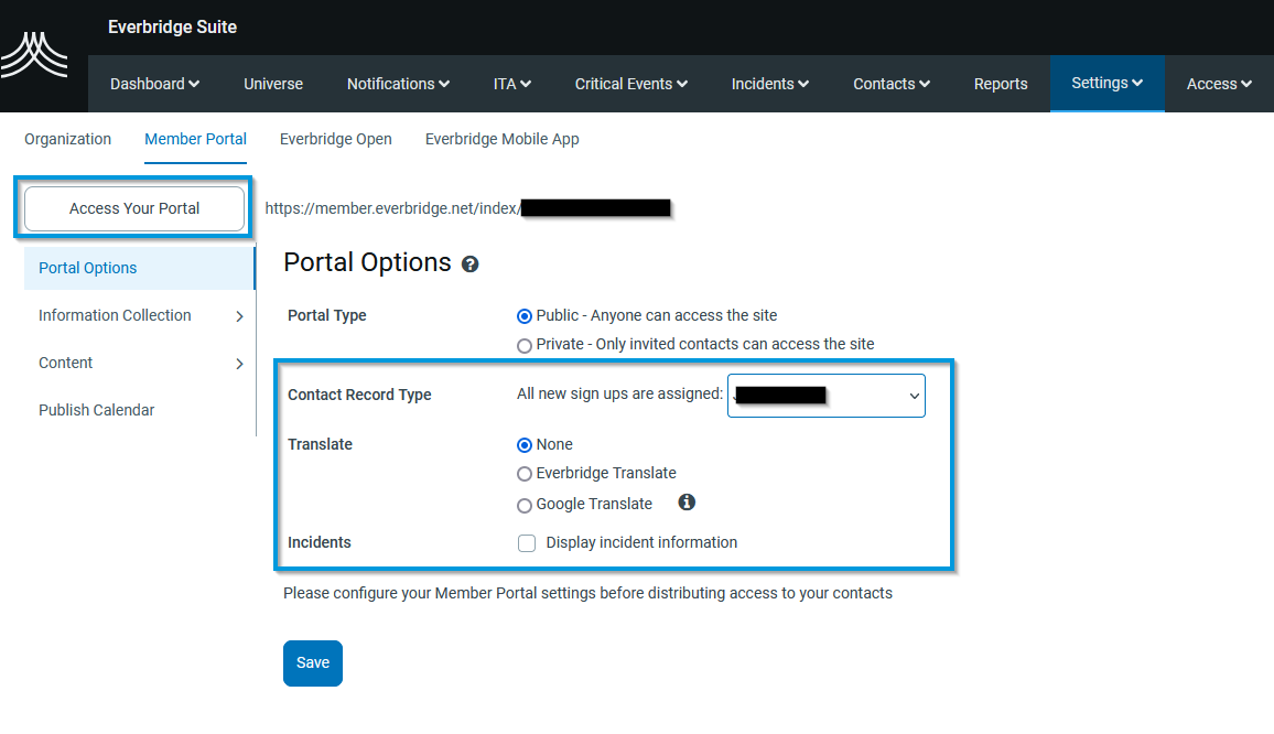 EBS: Configuring Public Member Portal Settings in Everbridge Suite ...