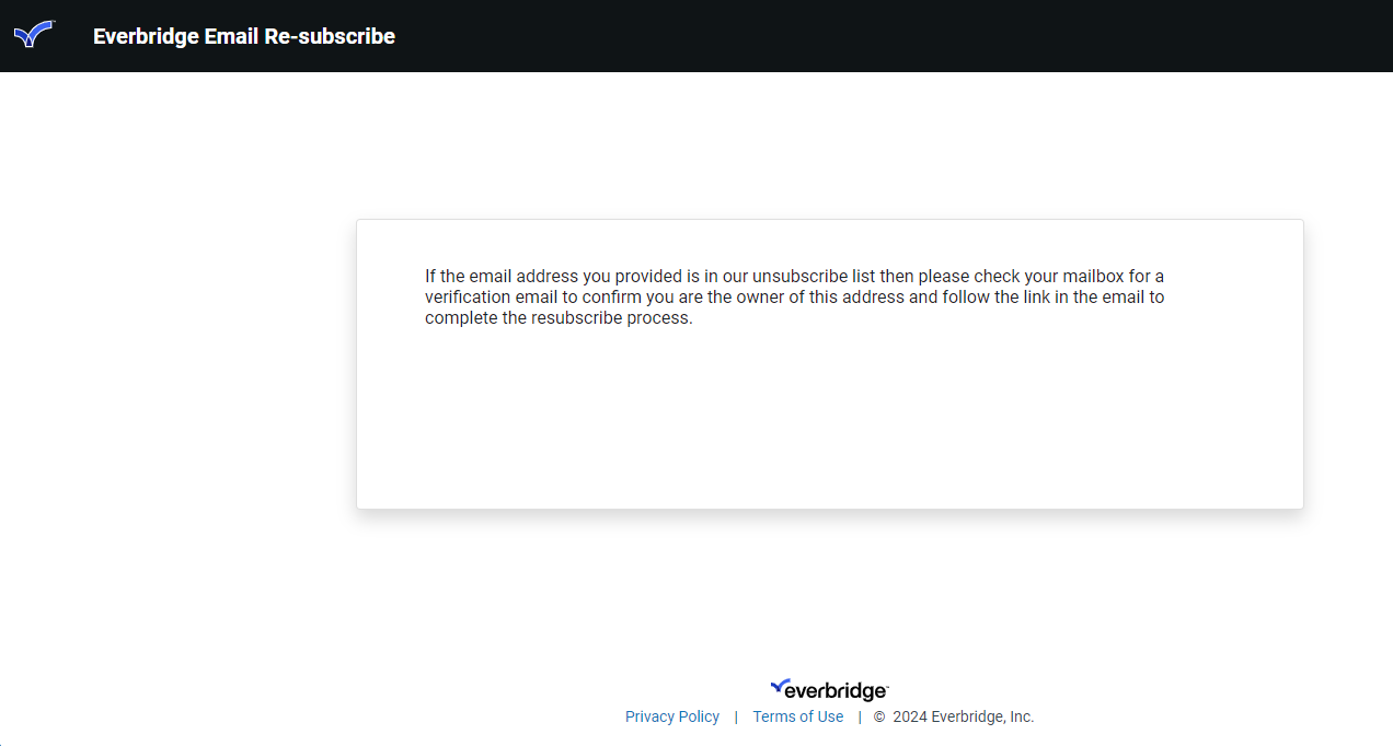 EBS: Email - Subscribe, Resubscribe, Opt-In, Resume Receiving ...